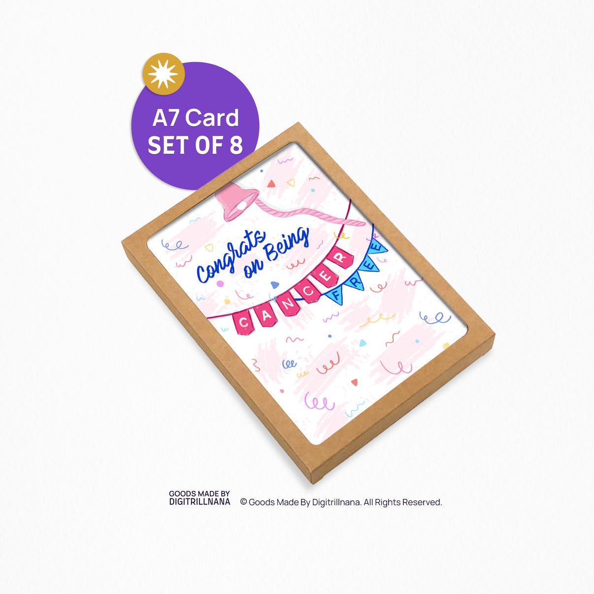 Congrats! You're Cancer Free 5x7 Greeting Card – Goods Made By ...